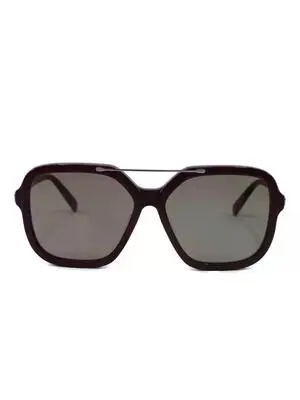 Stella McCartney Double-bridge Square-frame Sunglasses - Red