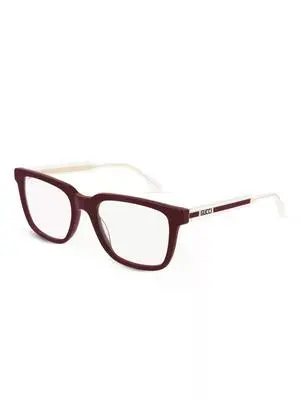 Gucci Square Full-rim Glasses - Red