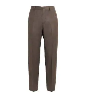 Pal Zileri Virgin Wool-cashmere Flat Front Trousers