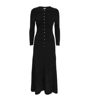 Sandro Knitted Long-sleeve Maxi Dress