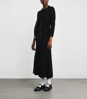 Sandro Knitted Long-sleeve Maxi Dress