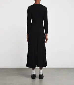 Sandro Knitted Long-sleeve Maxi Dress