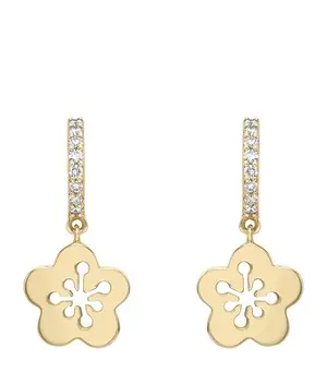 BOODLES Mini Blossom Drop Earrings - Gold