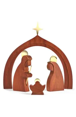 NAMBE 11-piece Wood Nativity Set