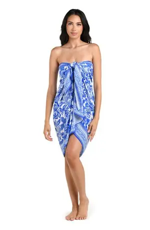 La Blanca Botanical Brocade Cover-up Pareo - Lapis