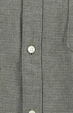 Barbour Huntly Mini Houndstooth Check Cotton Button-down Shirt - Olive
