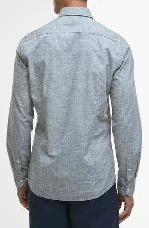 Barbour Wester Slub Check Cotton Button-down Shirt - Chambray