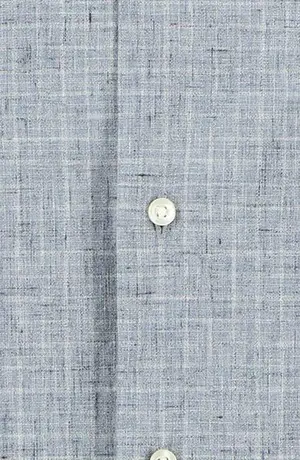 Barbour Wester Slub Check Cotton Button-down Shirt - Chambray