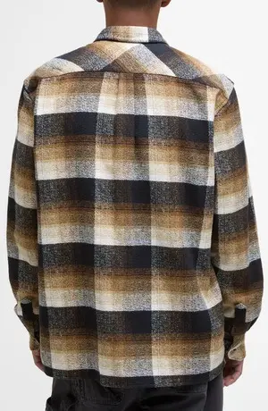 Barbour Woodfoot Check Textured Cotton Button-up Overshirt