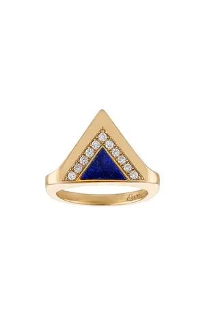 EDEN PRESLEY Geometric Stack Ring - Yellow Gold