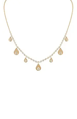 EDEN PRESLEY Tears Of Joy Pavé Diamond Necklace - Yellow Gold