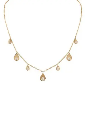 EDEN PRESLEY Tears Of Joy Pavé Diamond Necklace - Yellow Gold/diamond