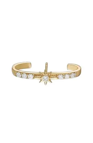 EDEN PRESLEY Diamond Cosmic Bar Single Stud Earring - Yellow Gold
