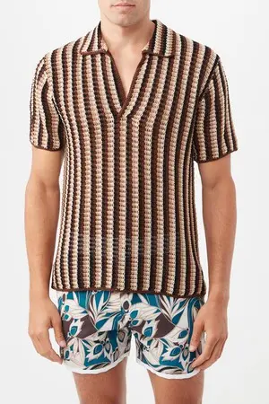 Mr Turk Triston Striped Knit Polo