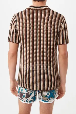Mr Turk Triston Striped Knit Polo