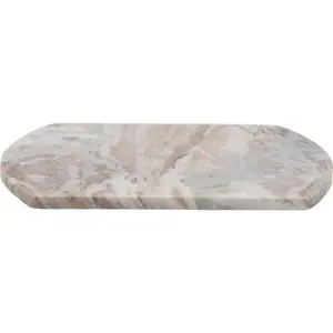 STORIED HOME Long Marble Cutting Board - Cream