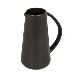 STORIED HOME Modern Stoneware Pitcher - Black