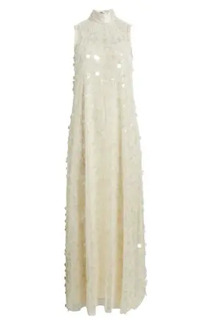 Julia Jordan Sequin Embellished Sleeveless Evening Dress
