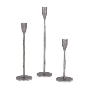 CG HUNTER Charlotte Candleholders - Grey