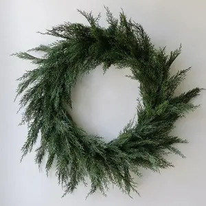 CG HUNTER 30" Faux Ever Cedar Wreath - Green