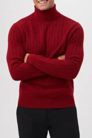 Mr Turk Woodrow Textured Knit Turtleneck