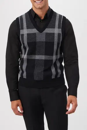 Mr Turk Plaid Sweater Vest