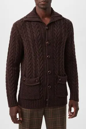 Mr Turk Raleigh Cableknit Sweater Coat