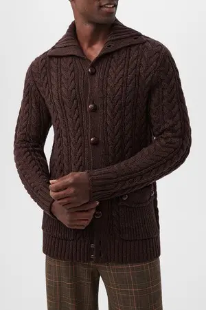 Mr Turk Raleigh Cableknit Sweater Coat