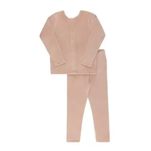 ELY'S & CO. Velour Lounge Set With Floral Detail - Pink