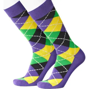 BEAU TIES OF VERMONT Argyle Patterned Socks - Argyle Amethyst