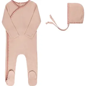 ELY'S & CO. Footie And Bonnet Set - Pink