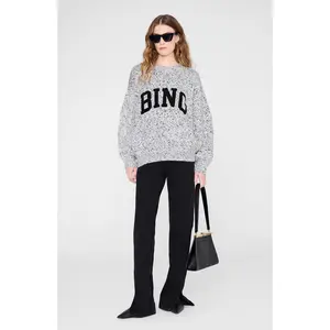 ANINE BING Sydney Crew Sweater - Marled White