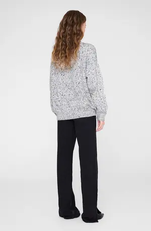 ANINE BING Sydney Crew Sweater - Marled White