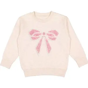 SWEET WINK Pearl Bow Patch Sweatshirt