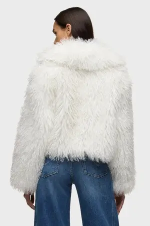 Hudson Jeans Cropped Faux Fur Jacket