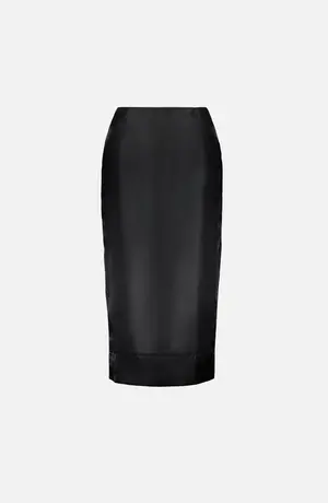 SAEMDI Organza Pencil Skirt - Black