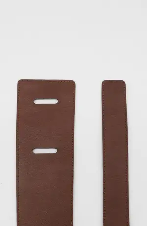 STIVALI NEW YORK Sonia Knot Tie Leather Belt - Brown