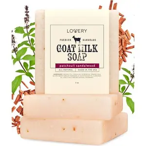 LOVERY Handmade Goat Milk Soap Made - 3 Pack