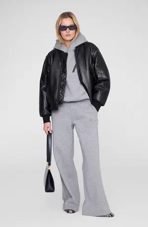 ANINE BING Monogram Kacey Sweatpant - Medium Heather Grey