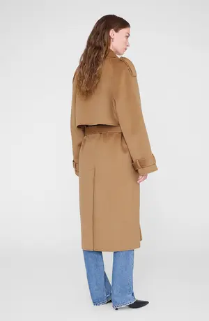 ANINE BING Rickie Maxi Trench - Camel