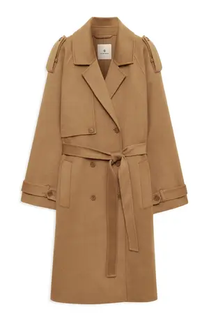 ANINE BING Rickie Maxi Trench - Camel