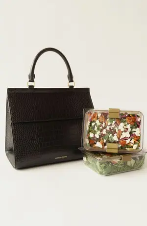 MODERN PICNIC Large Luncher + 2 Container Set - Black Croc