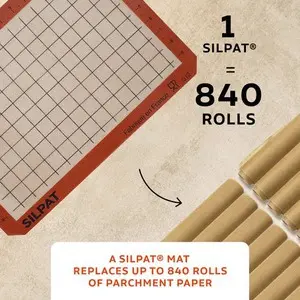 SILPAT Premium Non-stick Half Sheet Gridded Baking Mat