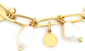 PANACEA Freshwater Pearl Charm Bracelet