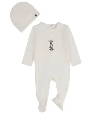 MINIMOI Cotton Rich Footie Set - Ivory Mist