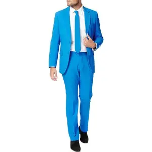 Opposuits Steel Slim Fit Two-piece Suit & Tie Set - Blue