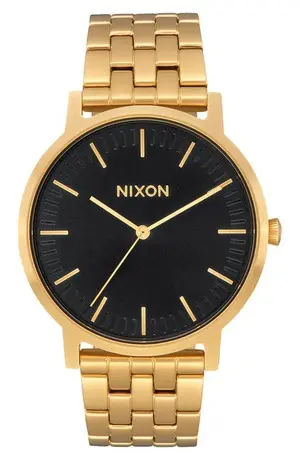 Nixon Porter Bracelet Watch - All Gold/black