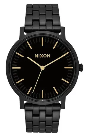 Nixon Porter Bracelet Watch - Black/gold/black