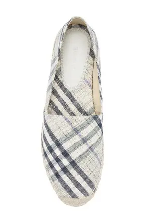 Burberry Mews Check Espadrille - Green