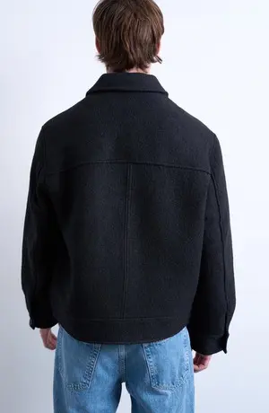 Topman Melton Zip Jacket